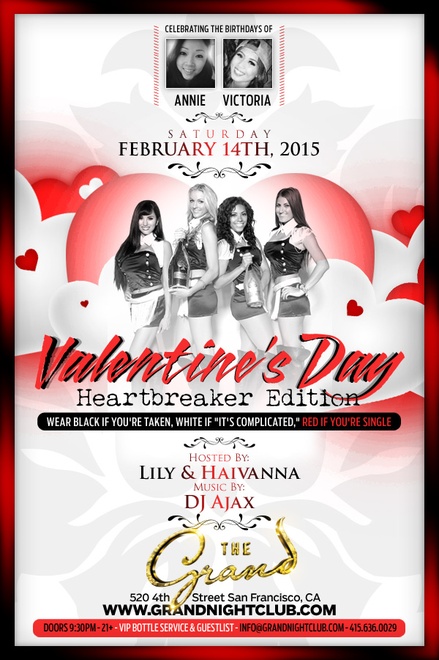 VALENTINES DAY CELEBRATION at The Grand - San Francisco, CA - on Sat ...